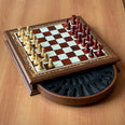 Storage Wooden Chess Set with 360 Deregee Circle Wood Chess Set ...